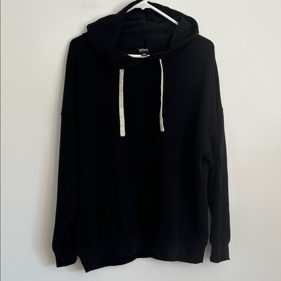 Buffalo David Bitton | Tops | Black Hoodie With White Drawstrings ...